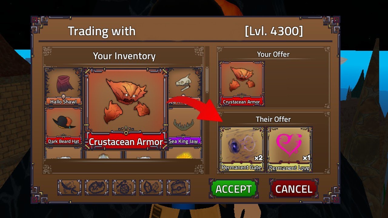 What People Trade For Crustacean Armor? in King Legacy - YouTube