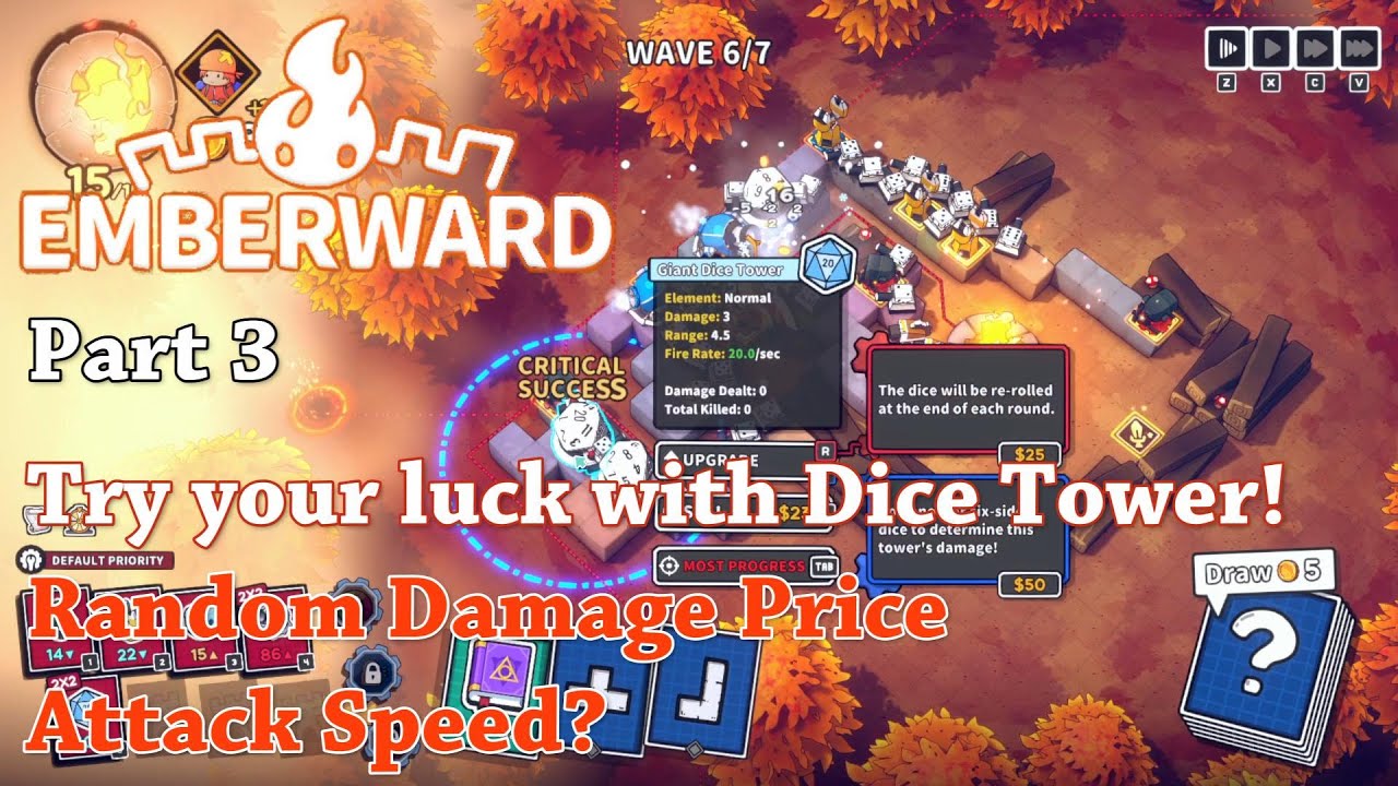 Emberward - Part 3 - Try your luck with Dice Tower! Random Damage Price Attack Speed? - YouTube