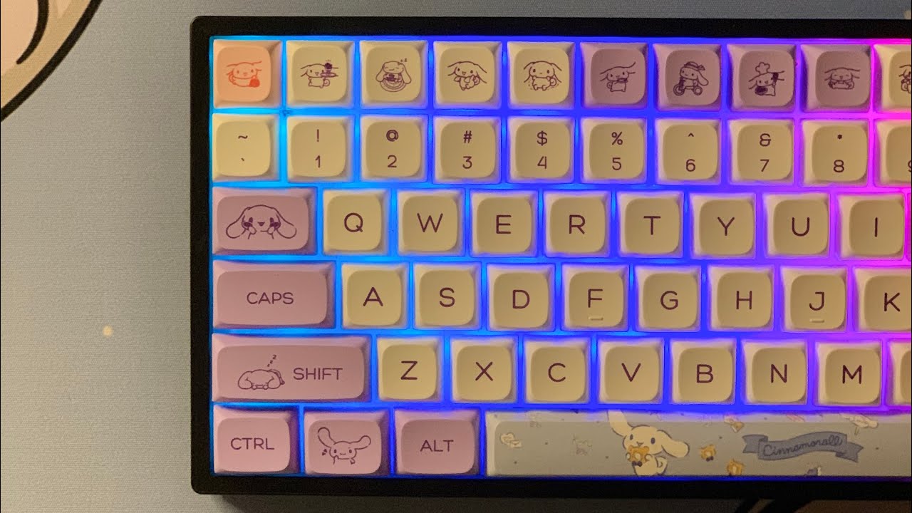 Royal Kludge Rk84 : New keycaps xda cinnamon roll + deskmat short ...