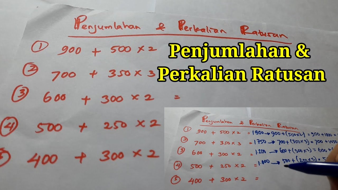 Cara Mudah Mengerjakan Penjumlahan & Perkalian Ratusan‼️ (Asyik ...