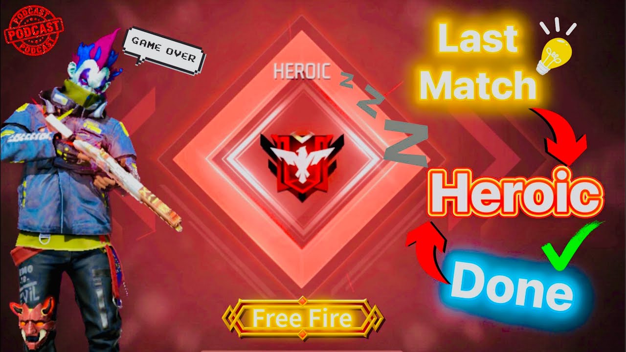 Heroic Match || Free Fire Gameplay || Heroic Done || Last Zone Last ...