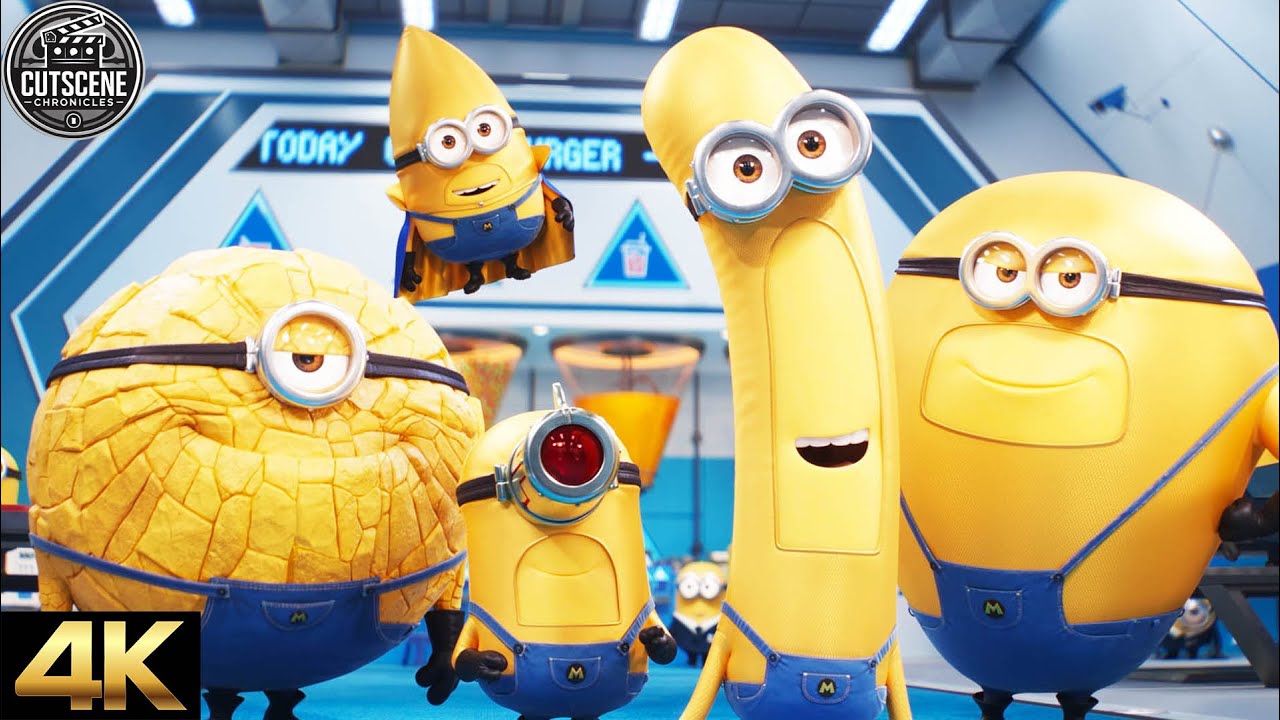 [4K UHD] Mega Minions Testing Super At AVL HQ CUTSCENE | Despicable Me ...