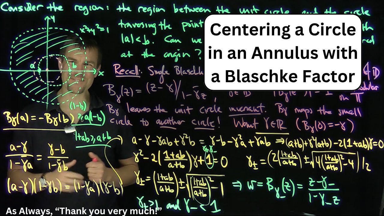 The Conformal Map to Center a Circle in an Annulus - YouTube
