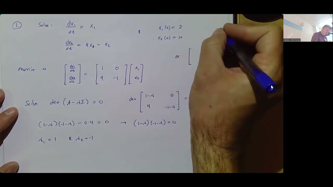 Co-17C 11-2-23: Solving Systems of Linear DiffEq's & Determining ...