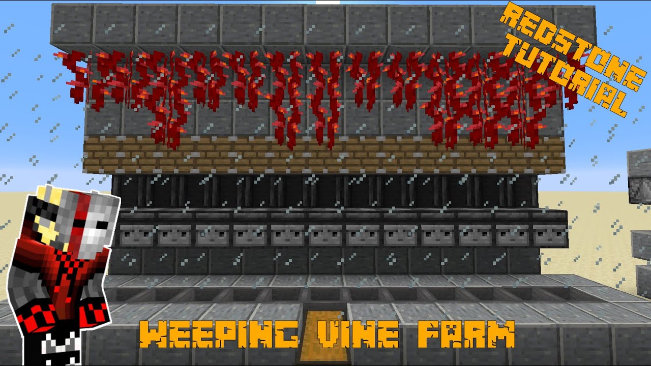 Minecraft 1 16 Weeping Vines Farm Tutorial - YouTube