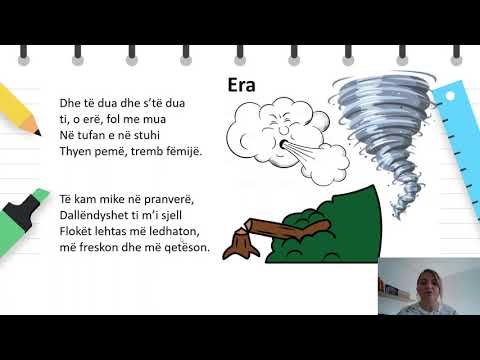 Klasa 1 - Gjuhë shqipe - Vjersha Era - YouTube