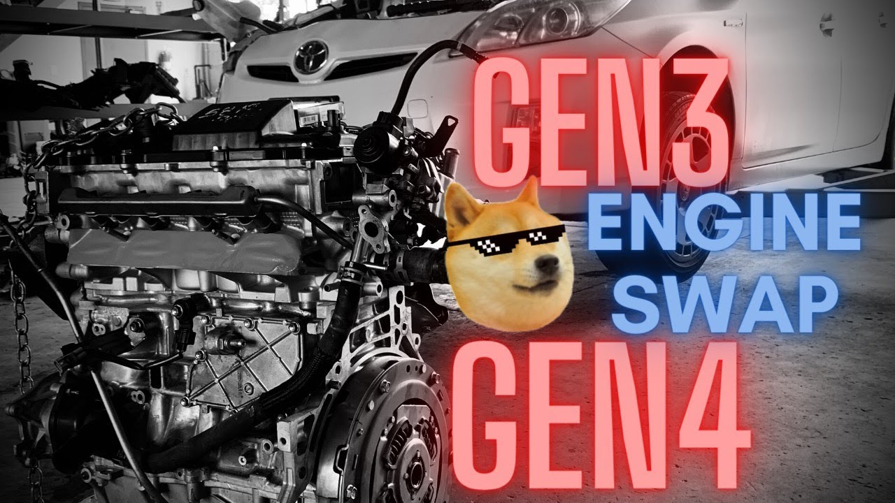Prius Gen3 engine swap with Gen4 - step by step, get rid of that head ...