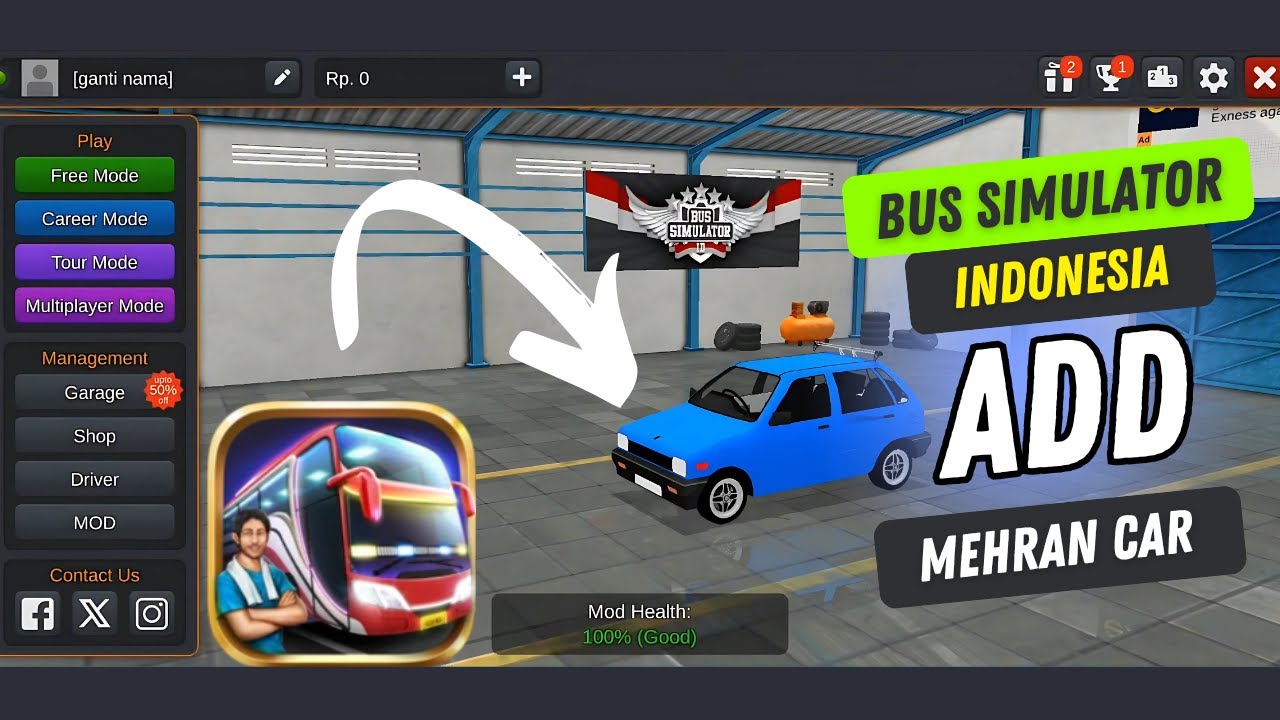 Add Suzuki Mehran Car Bus Simulator Indonesia Game 🚘😱 | Tech Usama ...