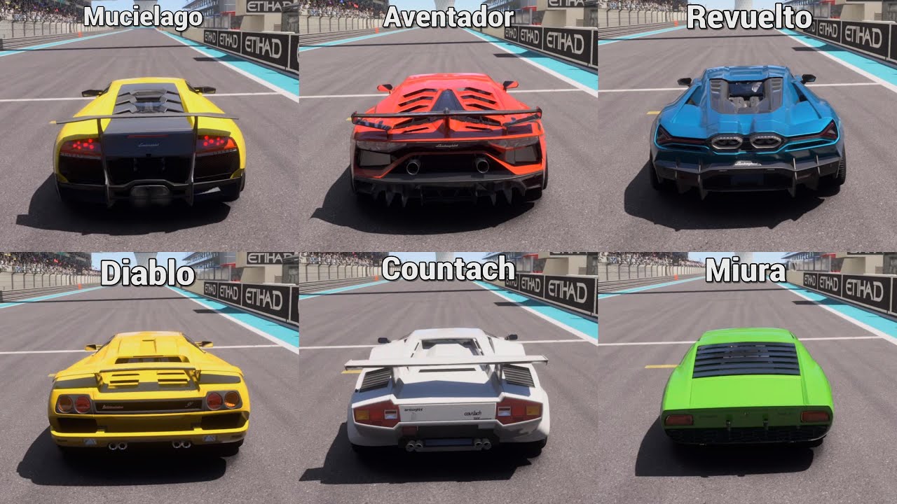 Every V12 Lamborghini Generations - Forza Motorsport [4K.XSX] - YouTube