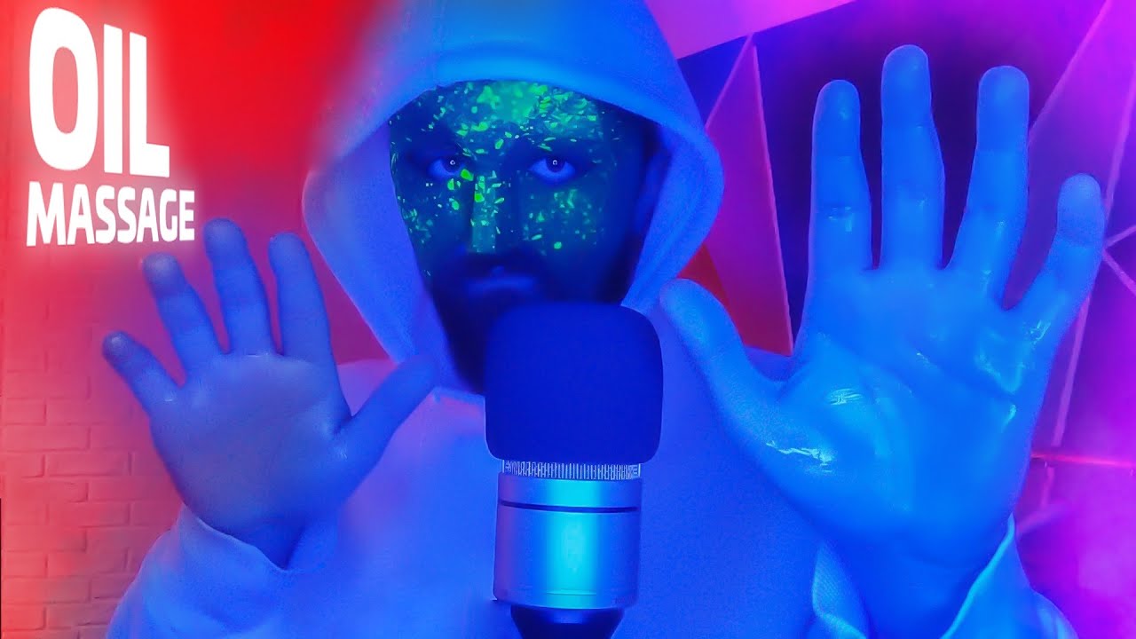 ASMR | Oil Face Massage, Finger Snapping, Oil Sounds, finger fluttering ...