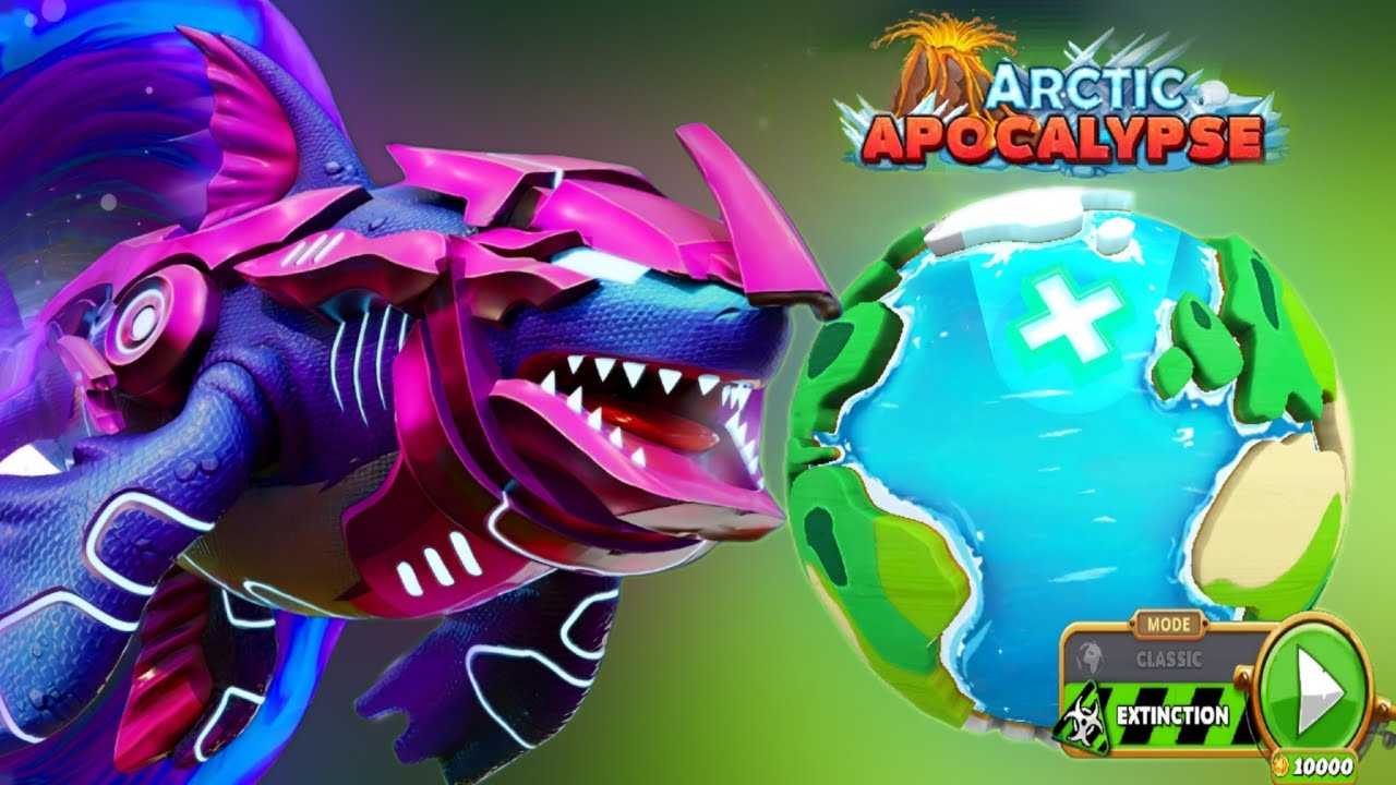 QUANTUM SHARK TRIES EXTINCTION MODE ON ARCTIC APOCALYPSE | HUNGRY SHARK ...