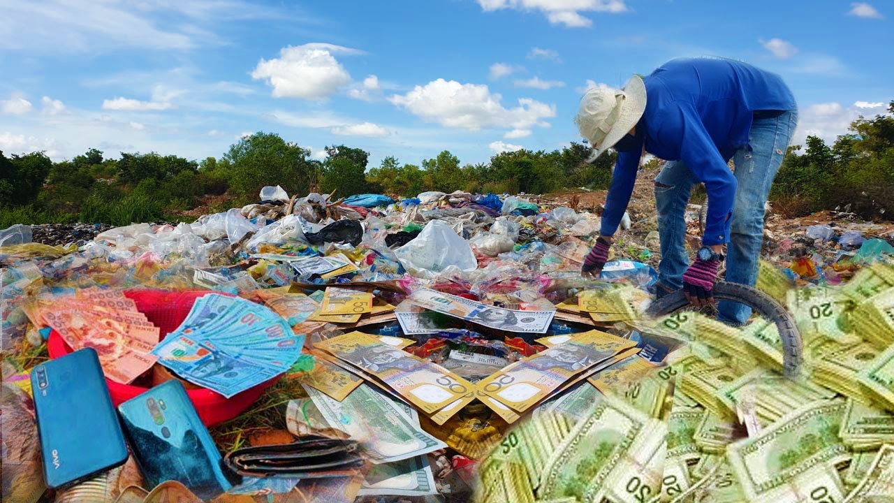 Lucky lucky day! found new thing & old restore, money $$ on the land ...