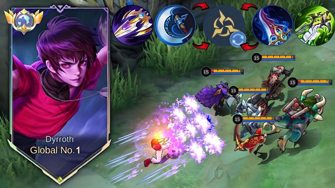 GLOBAL 1 DYRROTH BEST ONE SHOT BUILD GUIDE 2024 TO DOMINATE TANKY META ...