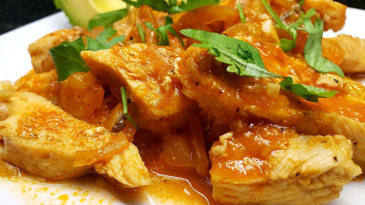 Pechugas de Pollo en Salsa Criolla - YouTube
