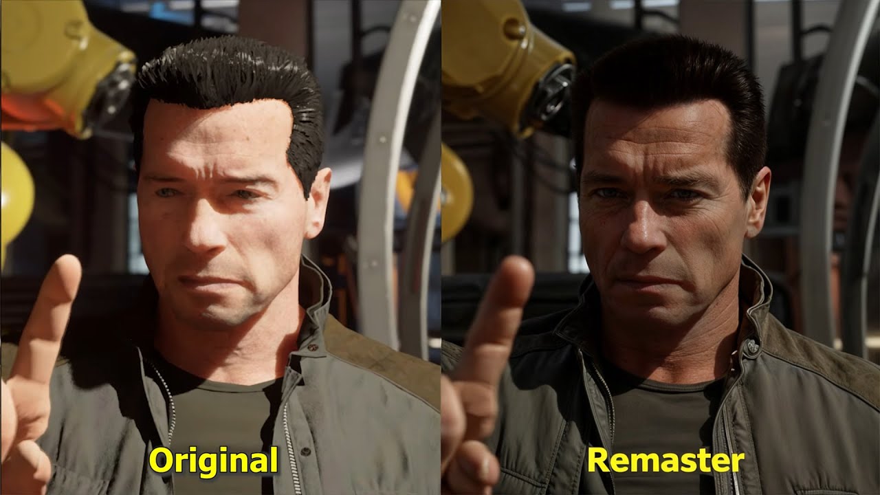 Terminator vs Spiderman Fight Scene - Remaster vs Original - YouTube