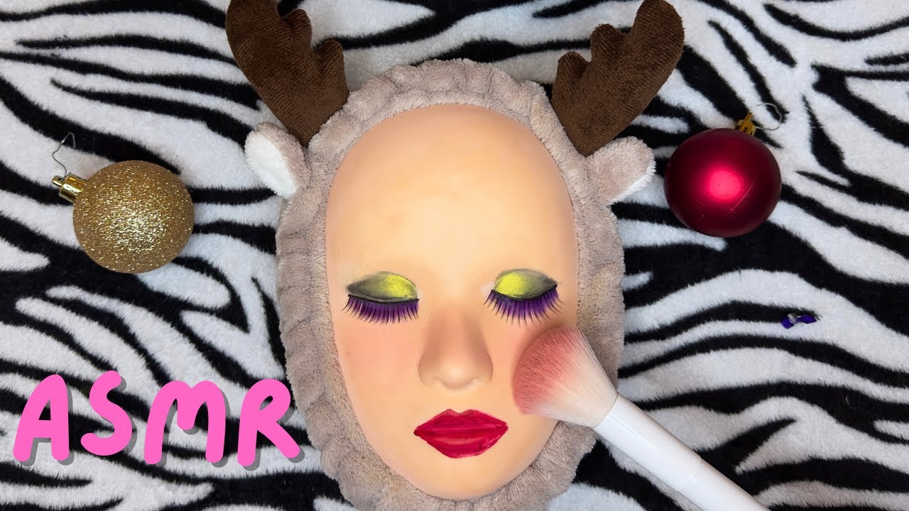 ASMR | Makeup on Mannequin | Festive Holiday Makeup Application ...