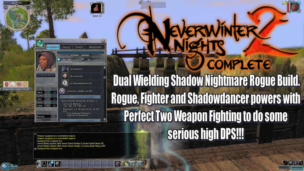 Neverwinter Nights 2 Dual Wielding Shadow Nightmare Rogue Shadowdancer ...