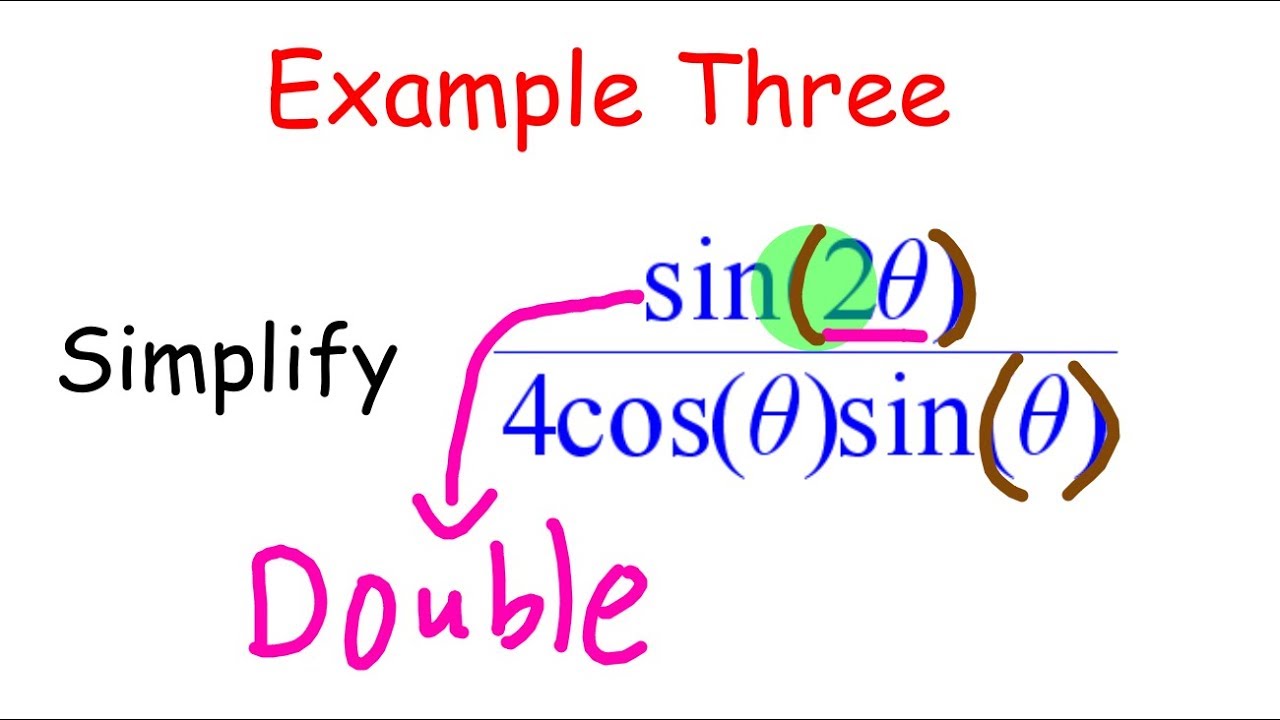 Simplify Using Double and Half Angle Ex #3 - YouTube