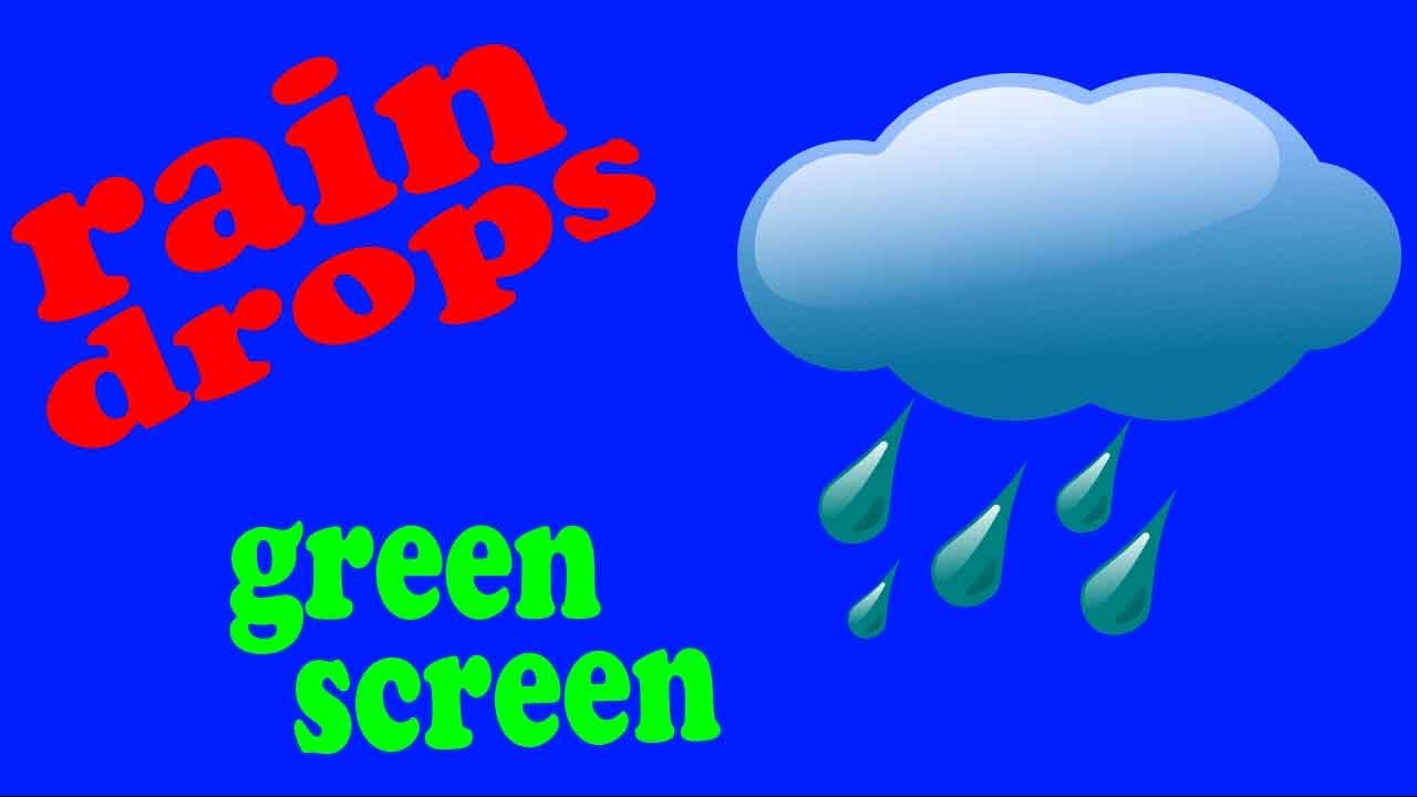 Real rain drops animation in green screen free stock footage - YouTube