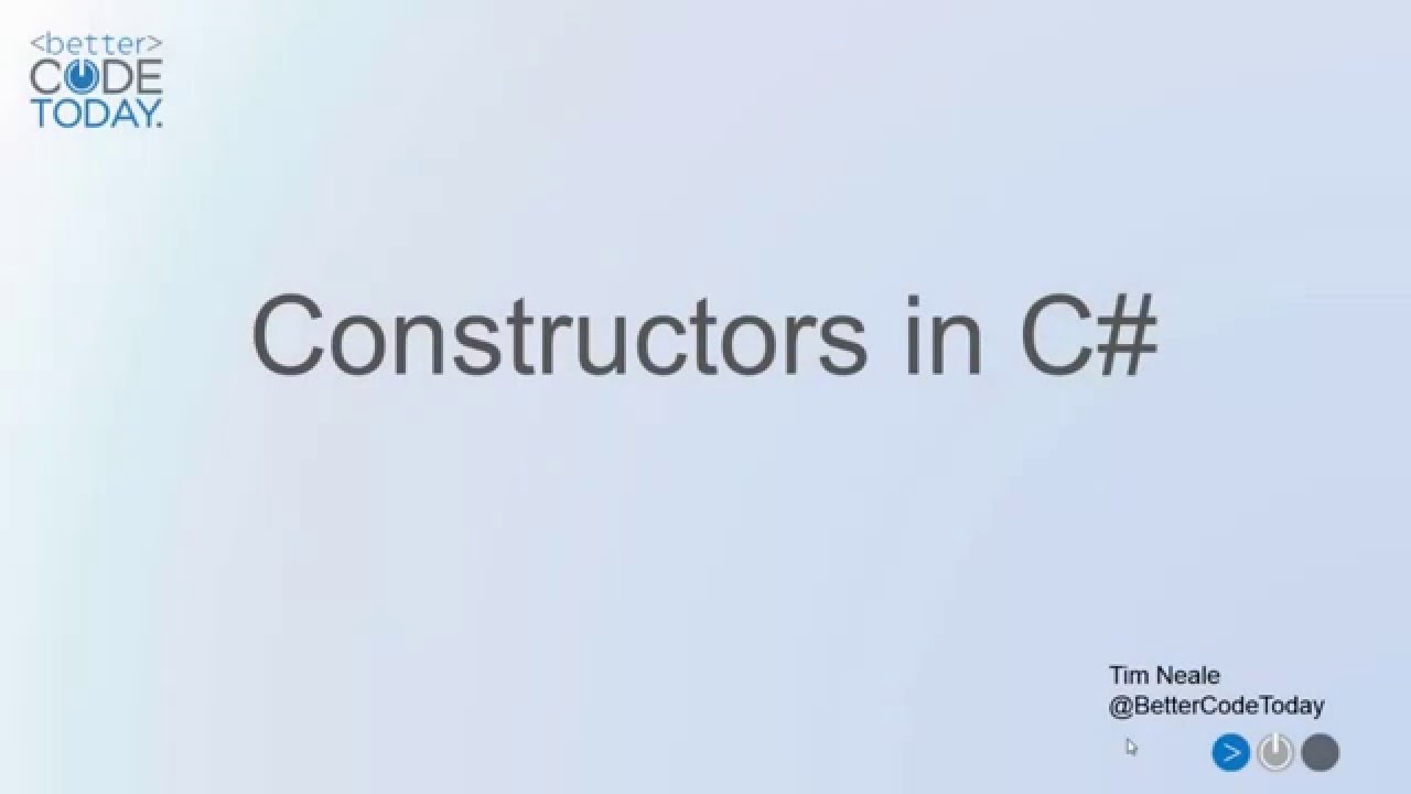 C# Constructors - YouTube