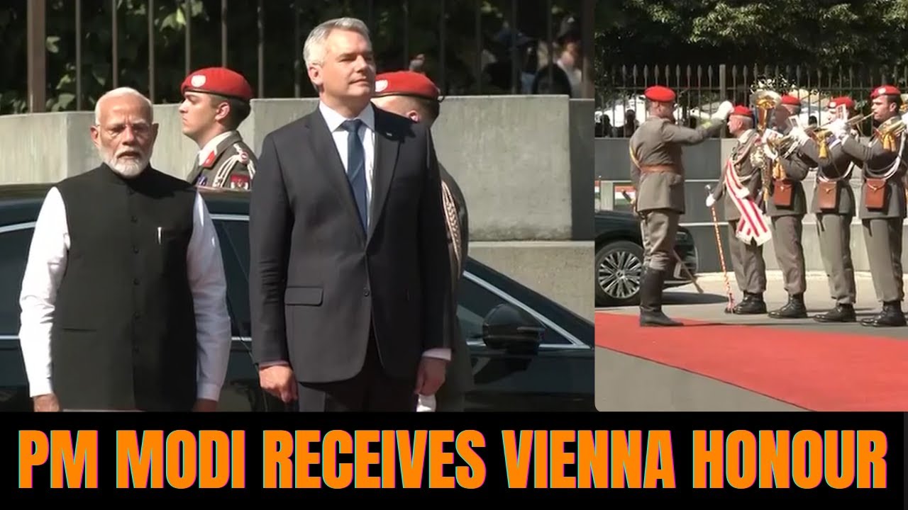 PM Modi Austria Visit | A ceremonial Guard of Honour for PM Modi in ...