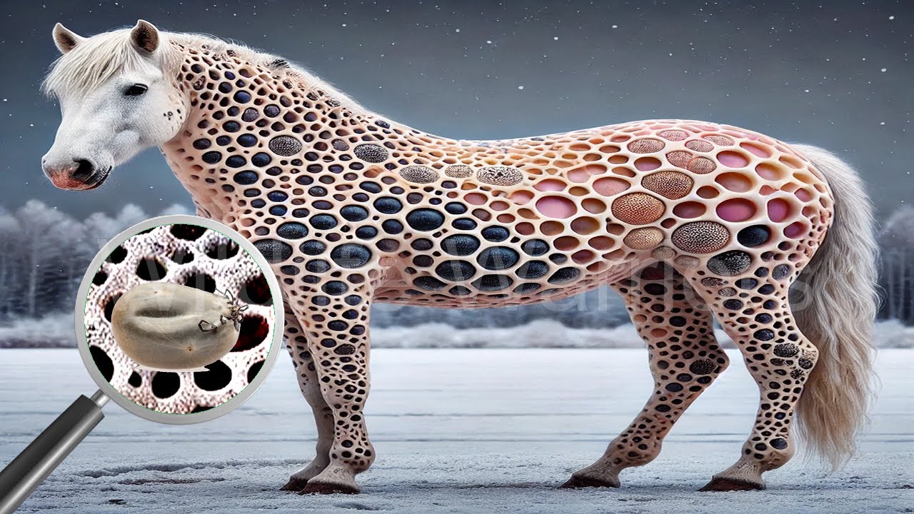 Barnacles Attach Relentlessly, Transforming This White Horse’s ...