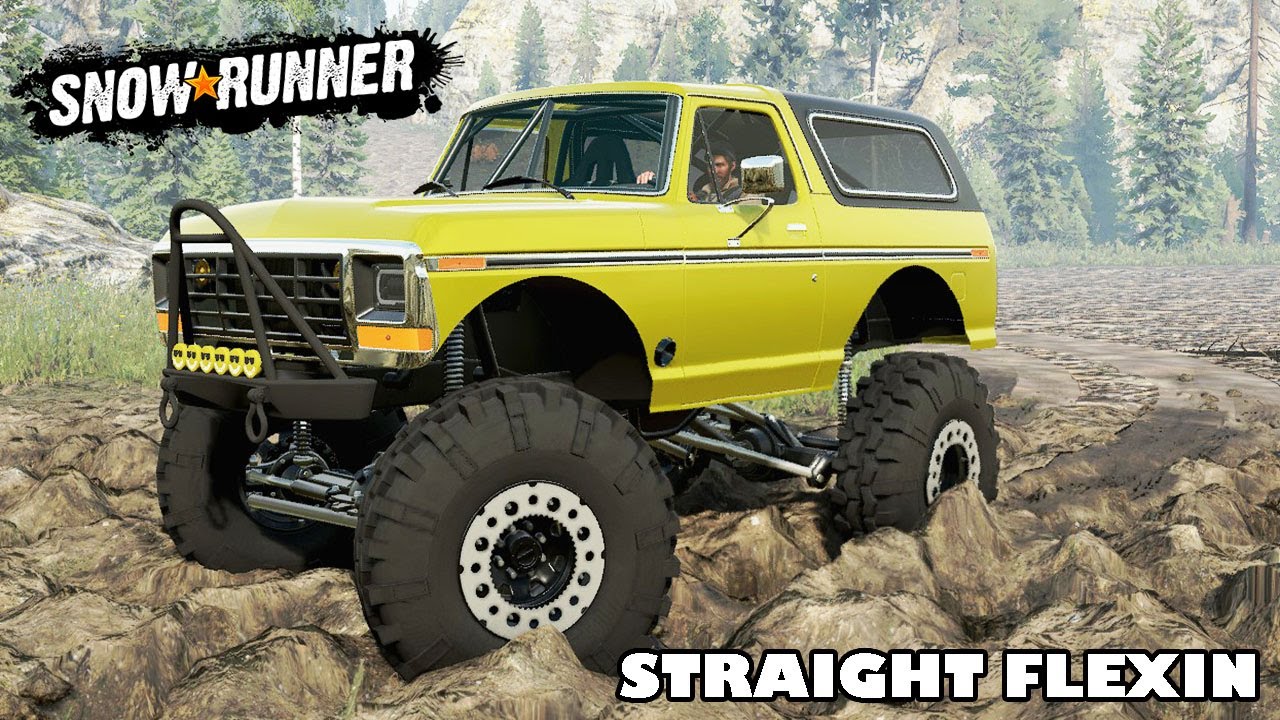 SnowRunner - FORD BRONCO ON 53" MUD TIRES! Murica! - YouTube