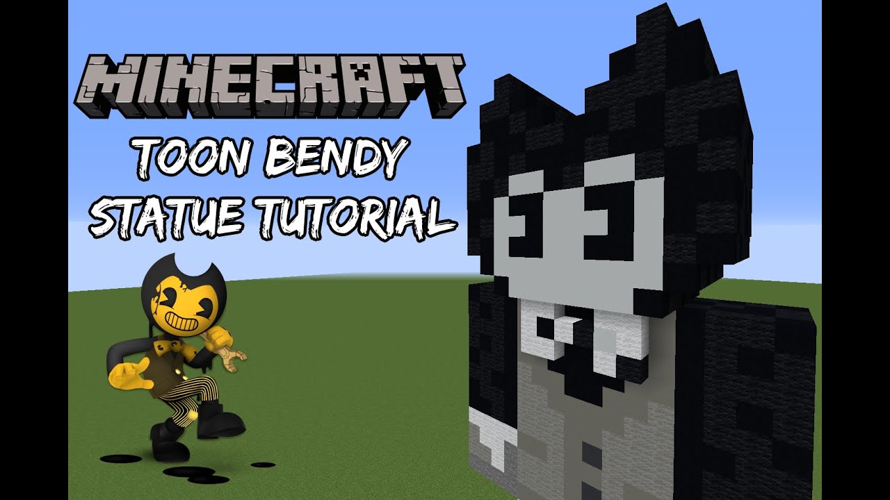Minecraft Tutorial: Toon Bendy Statue (Bendy and the Dark Revival ...
