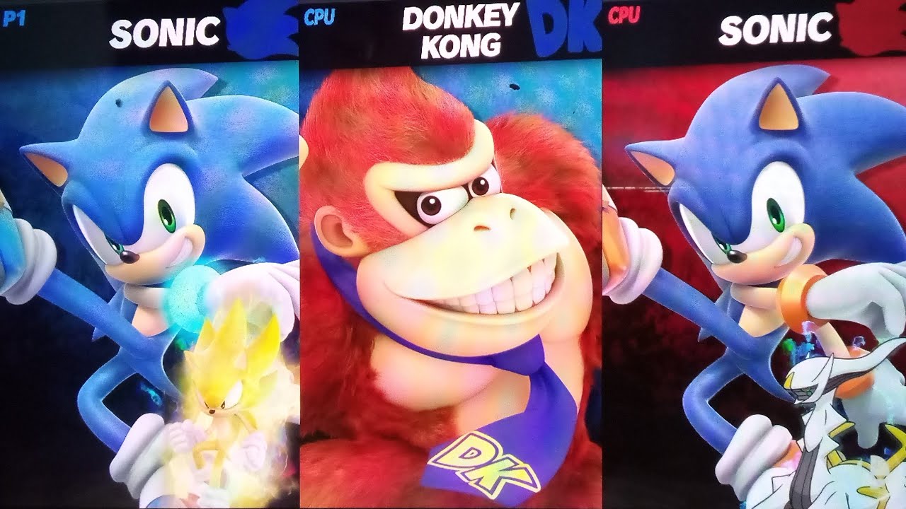 (Lightning Round) Sonic + Donkey Kong VS Impostor Sonic | Super Smash ...