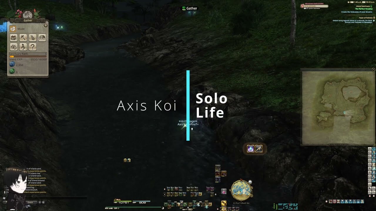 FFXIV ( - Gathering node/route - The island sanctuary - ) - YouTube