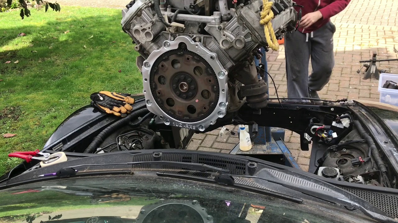 RX8 3uz-fe Lexus V8 engine swap episode 2 - YouTube