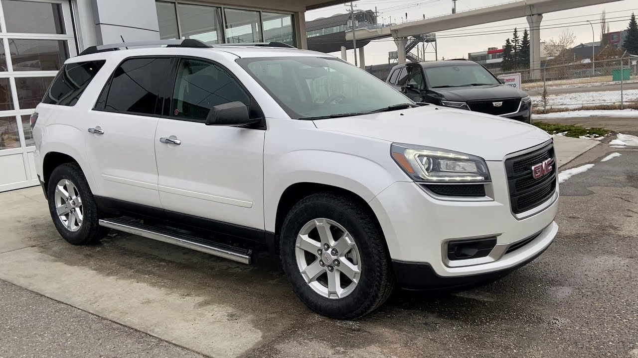 White 2016 GMC Acadia SLE Review - GSL GM City - Calgary - YouTube