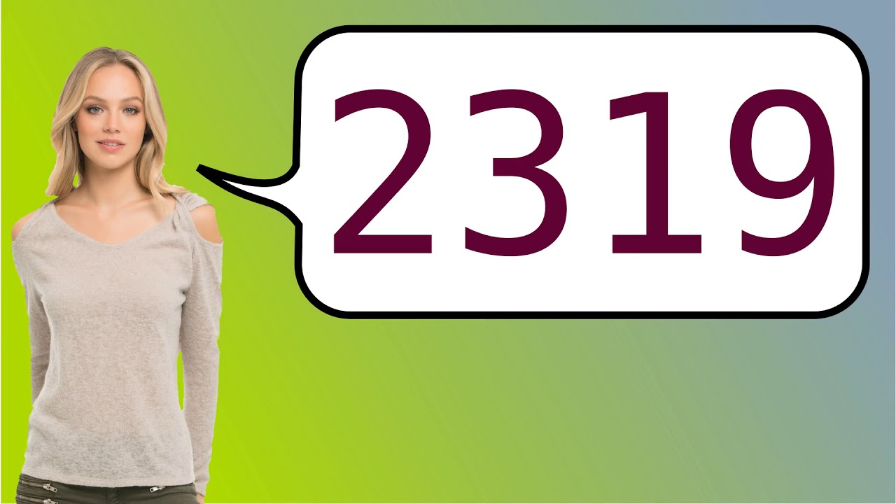 How to say '2319' in French? - YouTube