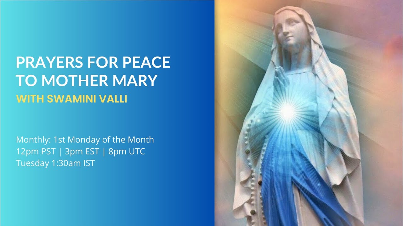 March 4, 2024 | Prayers to Mother Mary with Swamini Valli - YouTube