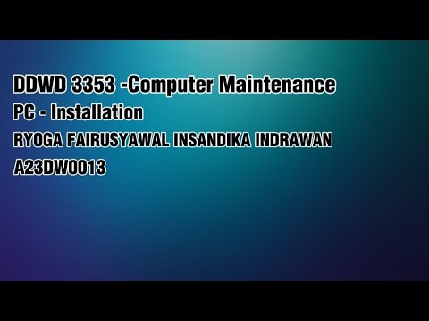 DDWD 3353 - COMPUTER MAINTENANCE (INDIVIDUAL PROJECT_A23DW0013) - YouTube