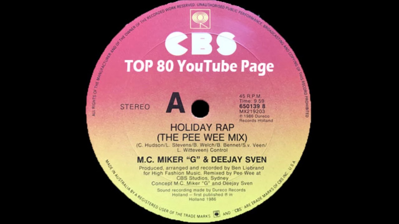 M.C. Miker "G" & Deejay Sven - Holiday Rap (The Pee Wee Mix) - YouTube