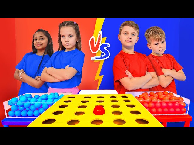 Girls vs Boys - Red vs Blue Challenge - Videos For Kids