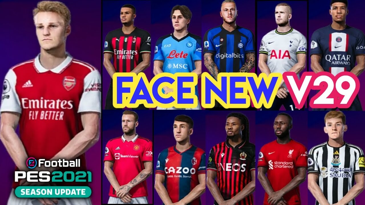 PES 2021 FACE NEW M.Odegaard, L.Shaw, S. Mane, J. Musiala, Teden Mengi ...