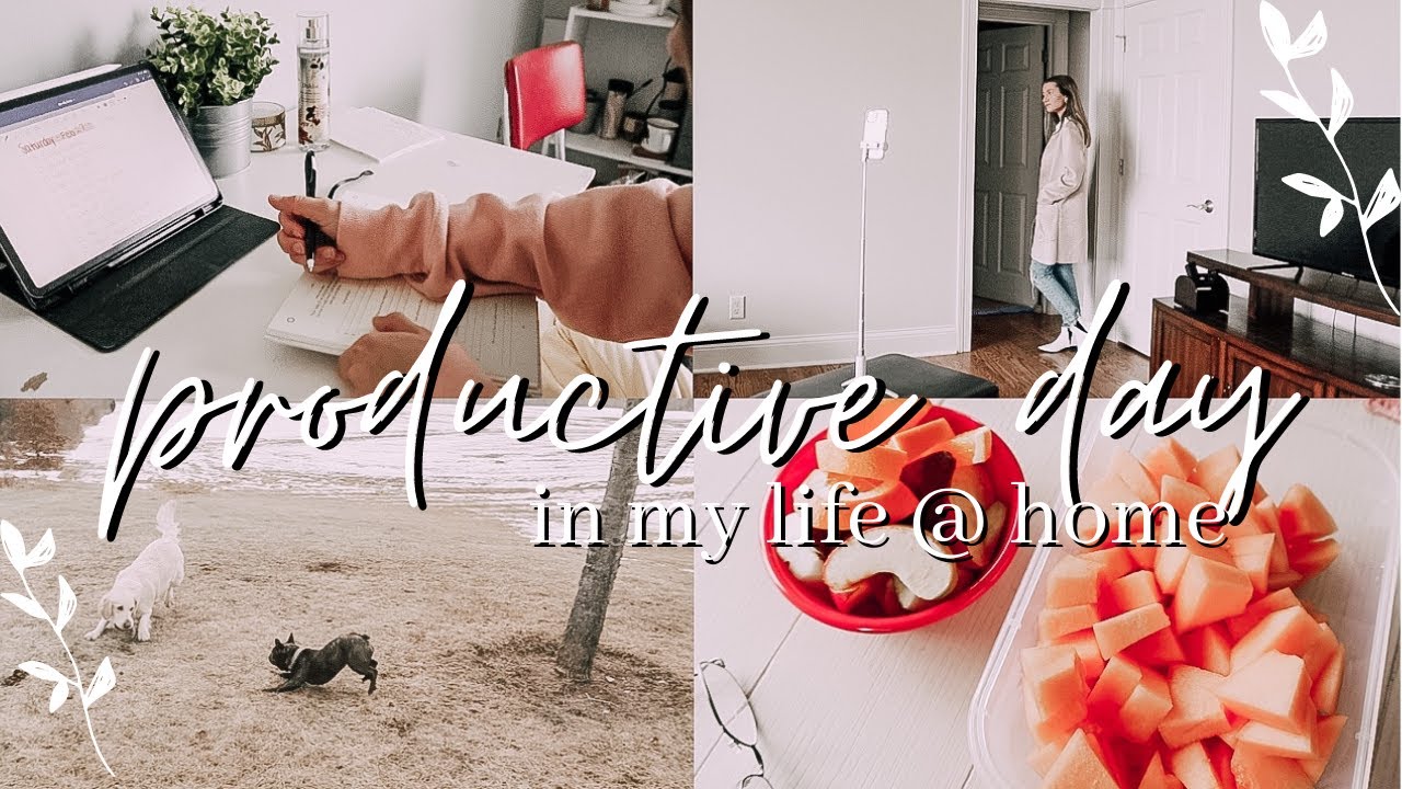 DAY IN MY LIFE AT HOME! productive day + relaxing with family! - YouTube