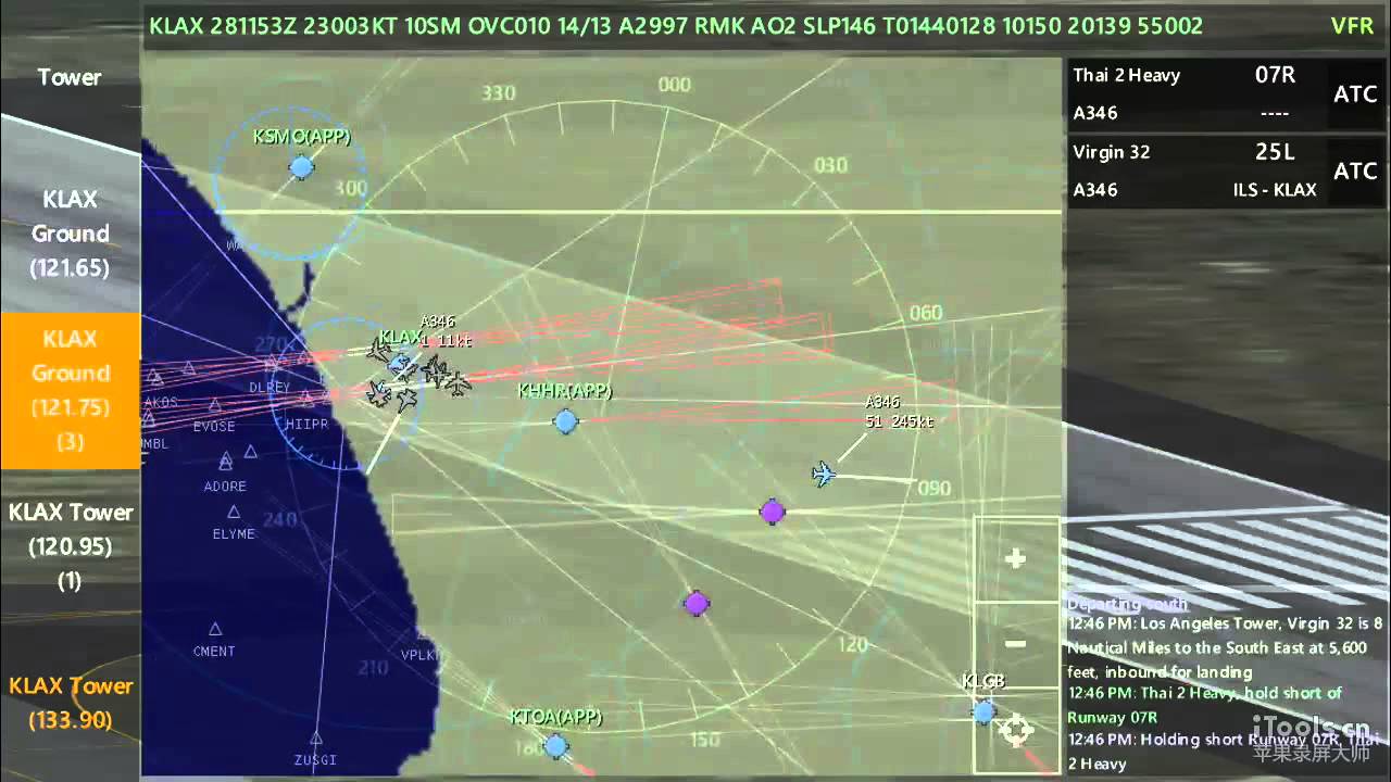 Infinite Flight Live: ATC Gameplay at LAX - YouTube