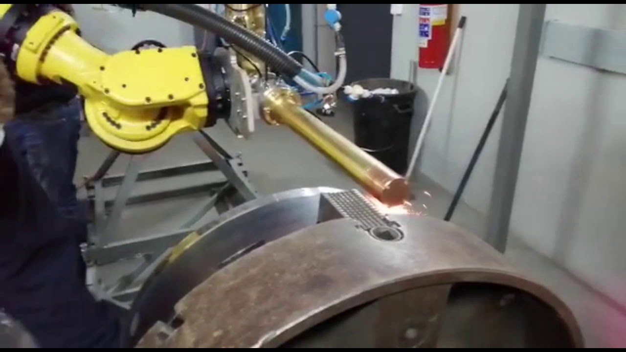Robotic Laser Cladding Application - YouTube