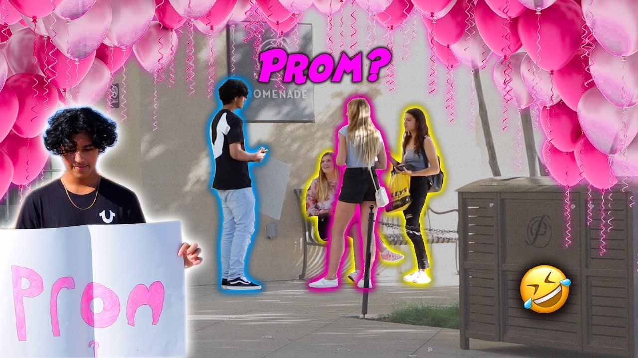 Asking Random Girls To Prom Prank - YouTube