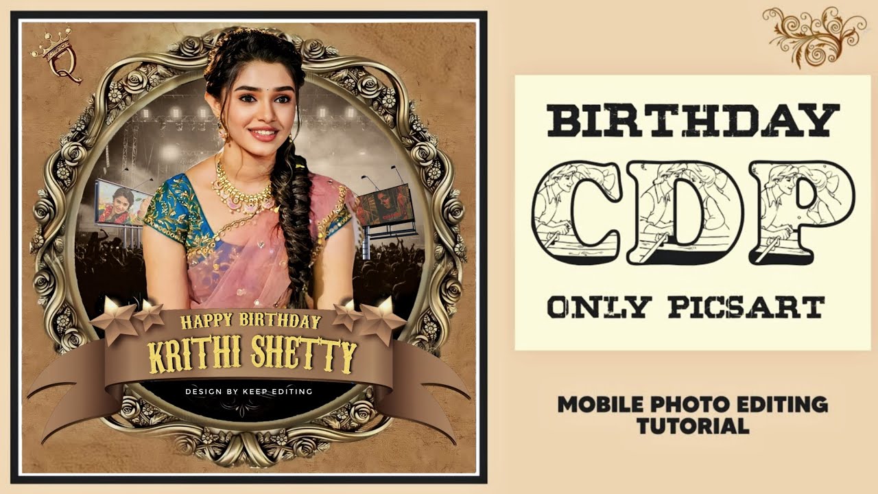 Picsart Birthday Poster Design | cdp editing in picsart | mobile CDP ...