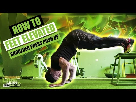 How To Do A Feet Elevated Pike Push Up | Exercise Demonstration Video ...