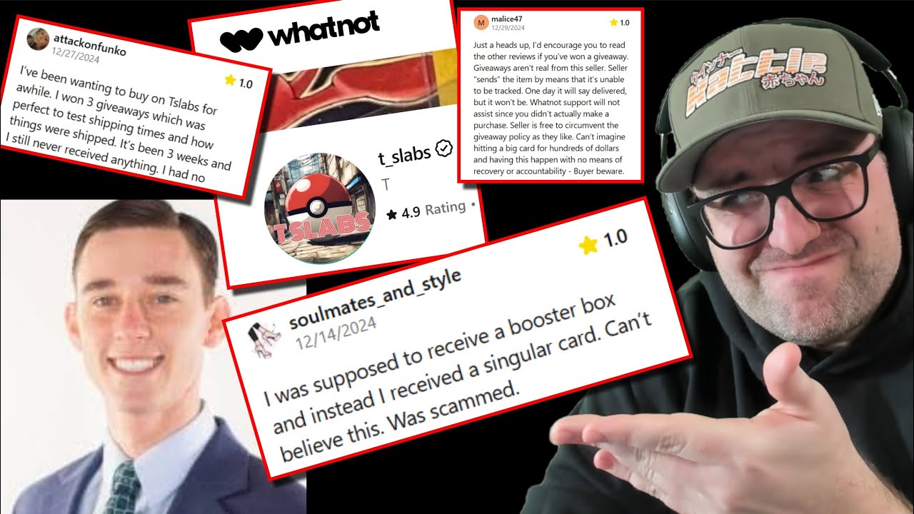 FAKE GIVEAWAYS Allowed on Whatnot? T_SLABS SCAMS - YouTube