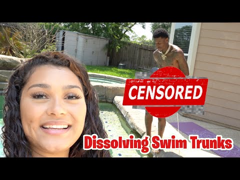 Making My Fiancé Wear DISSOLVABLE SWIMMING TRUNKS To See His REACTION! *HILARIOUS*