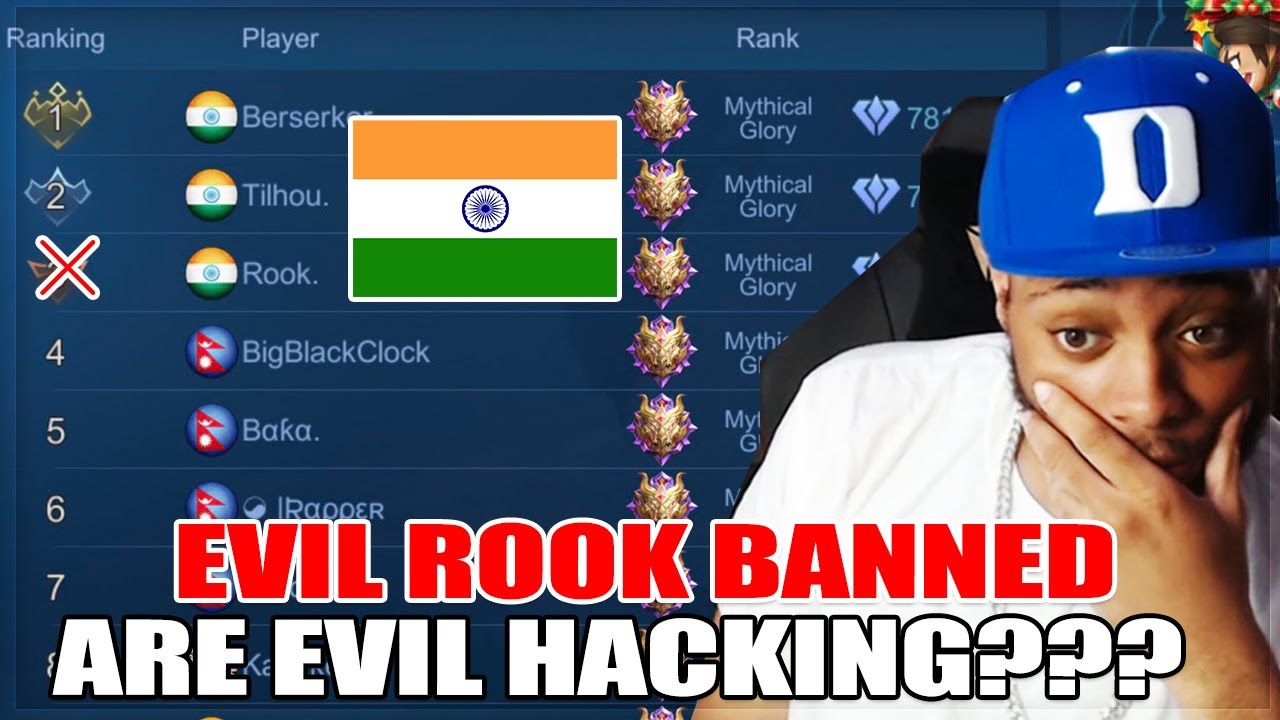 Ask VeLL Reacts EVIL ROOK BANNED FROM MOBILE LEGENDS FOR HACKING??? THE ...