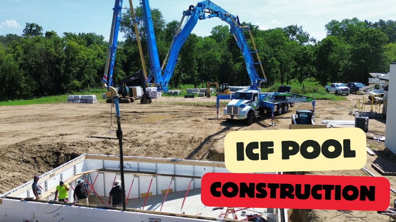 ICF POOL - 20x40 ICF Pool Construction - YouTube