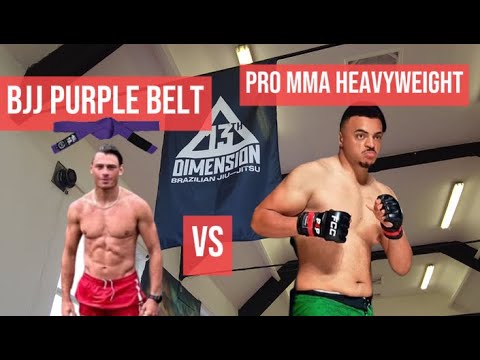Pro Heavyweight MMA Fighter VS Lightweight BJJ Purple Belt... Who Wins ...