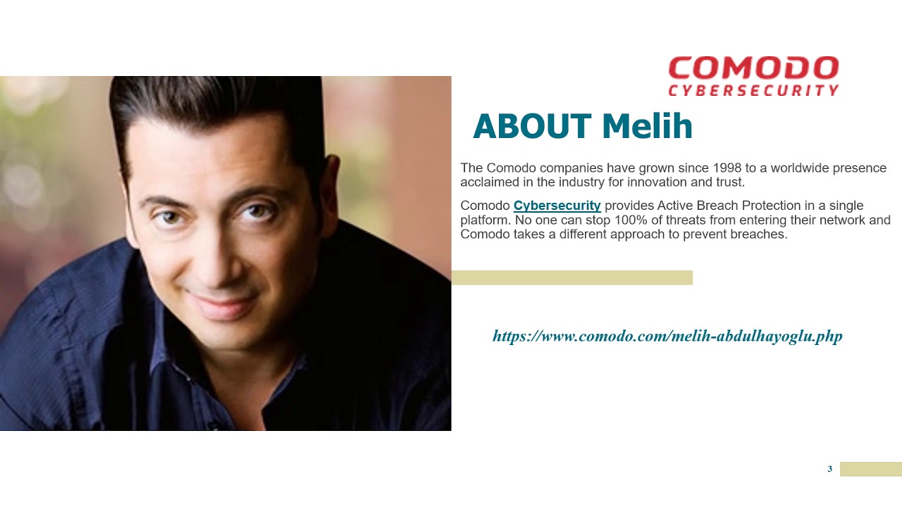 Best Enterepreneur of Year | Melih Abdulhayoglu CEO of Comodo Cybersecurity - YouTube